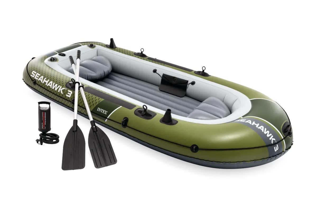 Intex Seahawk 3 Inflatable Boat Set - 3 Persons - 295x137 cm - 3 Air ...