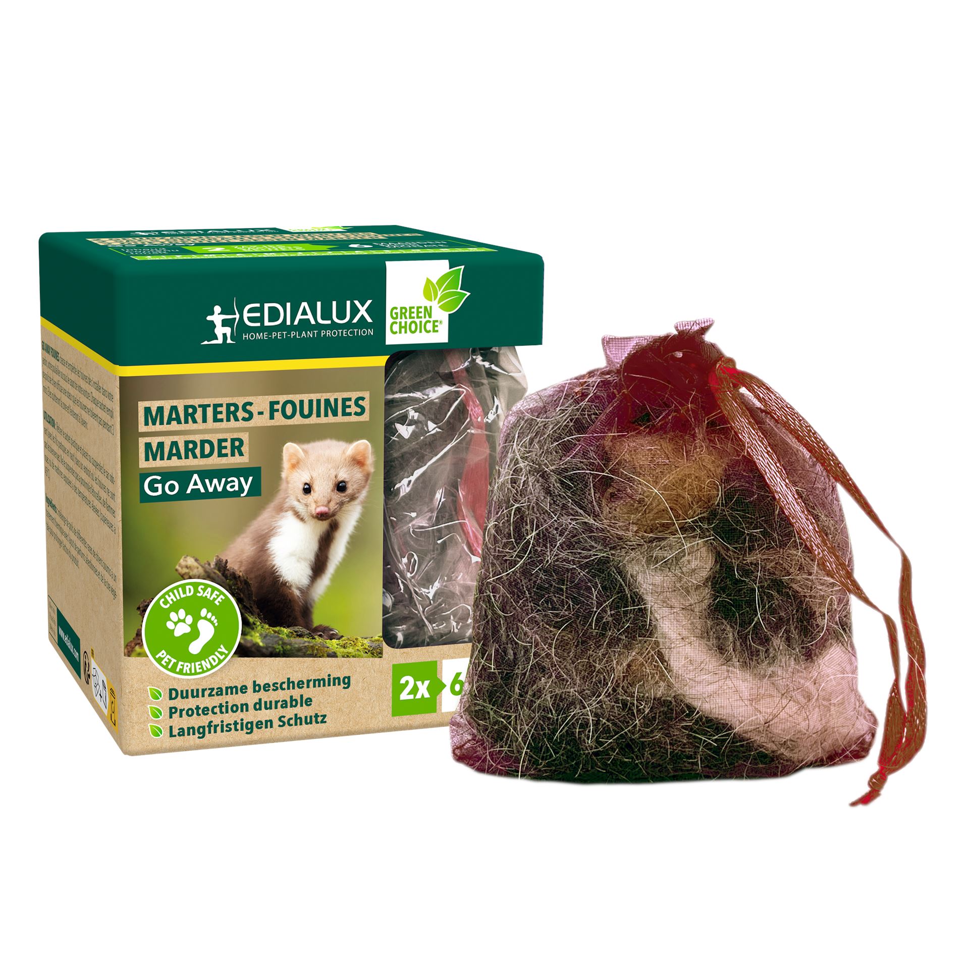 Edialux Go Away sacs parfumés pour martres - 2 pièces