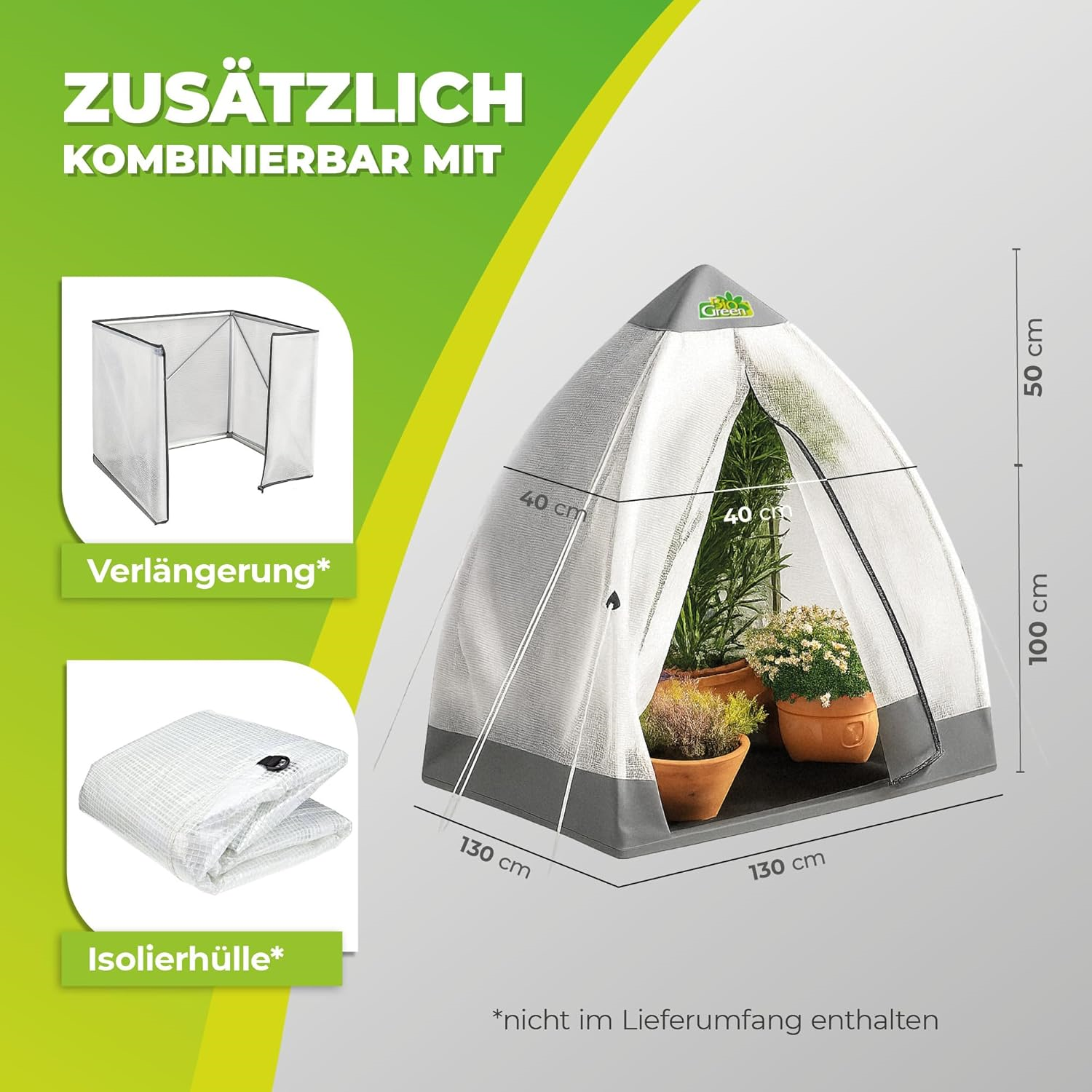 Bio Green overwintering tent & foil greenhouse "Tropical Island M ...