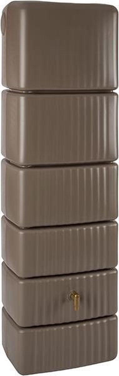 4Rain slim taupe taupe - Regenton muurmodel - 37x58x182cm - 300 liter