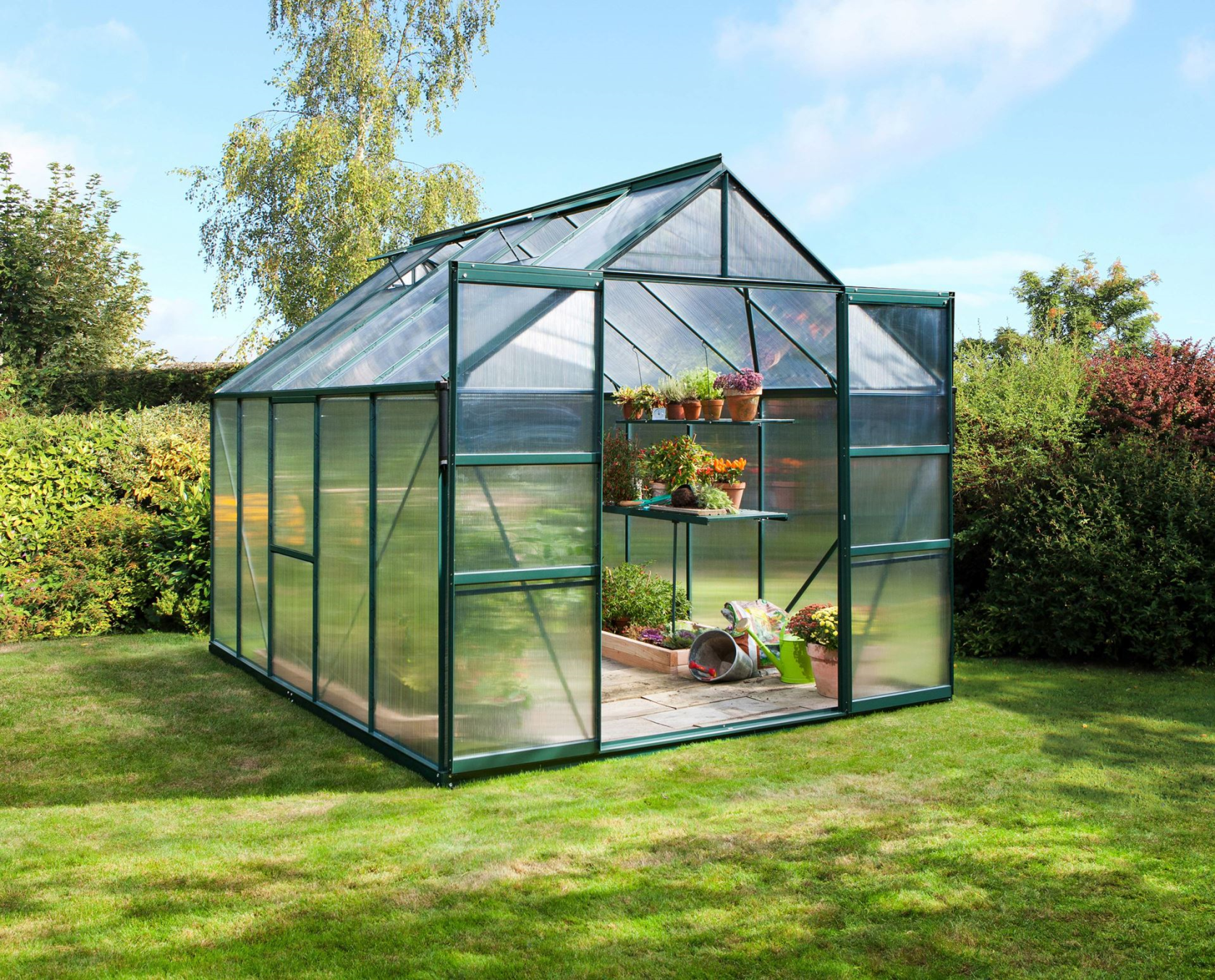 Vitavia Meridian 2 greenhouse 8.3m² with 4 mm polycarbonate - Dark ...