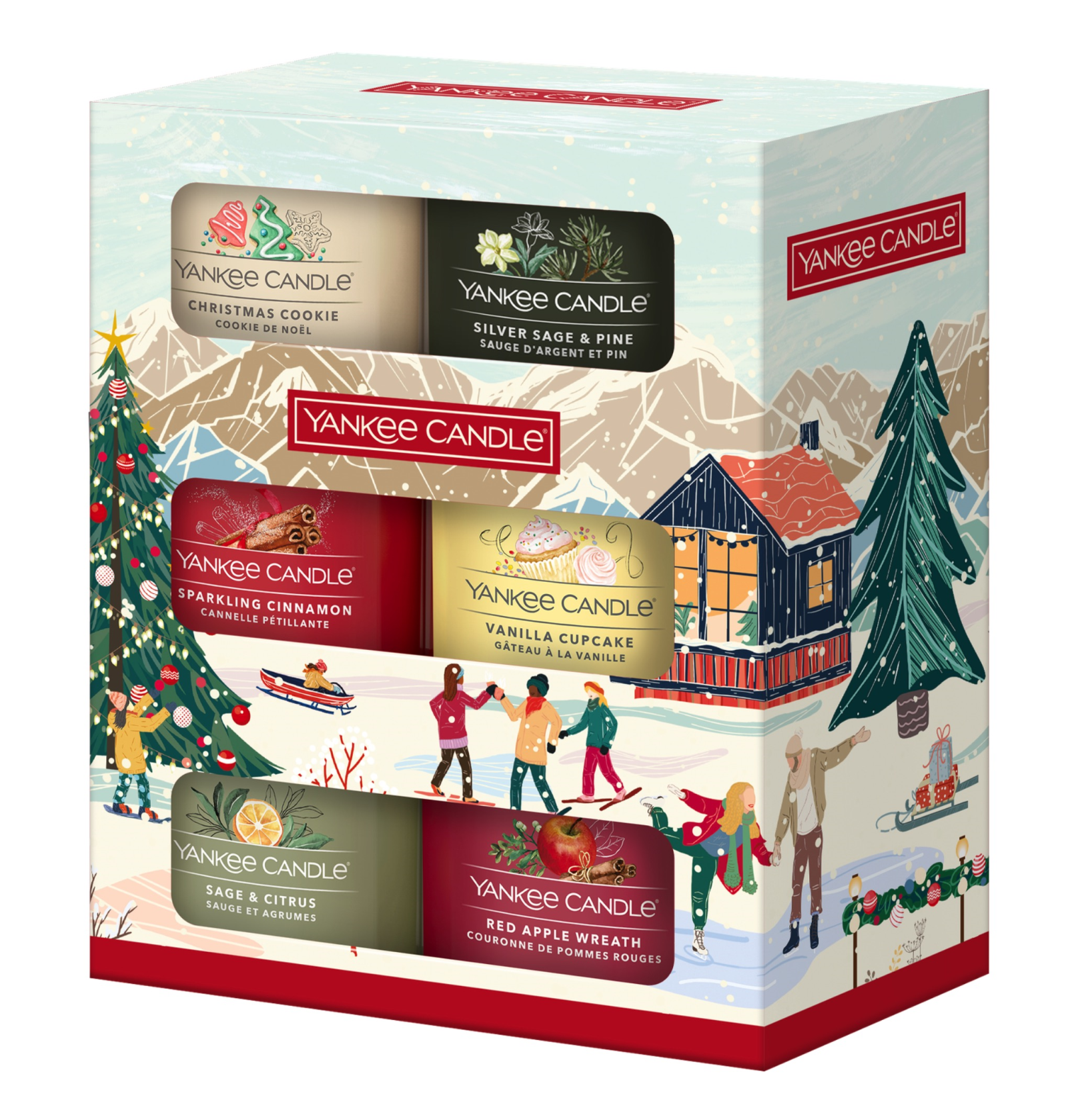 Yankee Candle Apres Ski Christmas Classics - 6 Filled Votive Gift Set ...