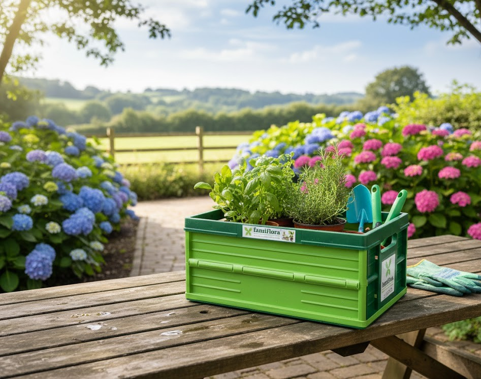 Famiflora Green Professional Folding Crate 32L - Extra Sturdy (30kg ...